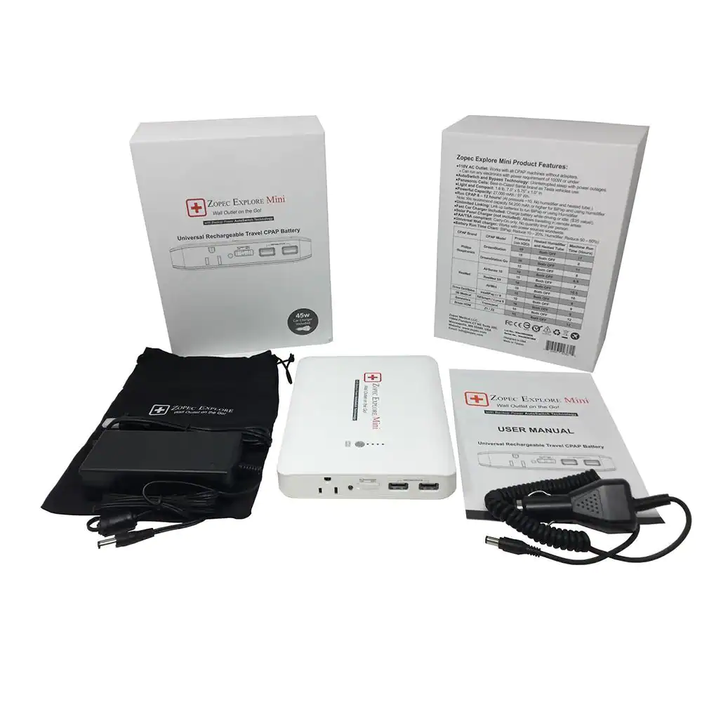 Zopec Mini Rechargeable and Uninterruptible Travel Battery For ALL CPAP ...